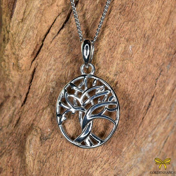 Tree Of Life Oval Solid 925 Sterling Silver Pendant — Goldenhands